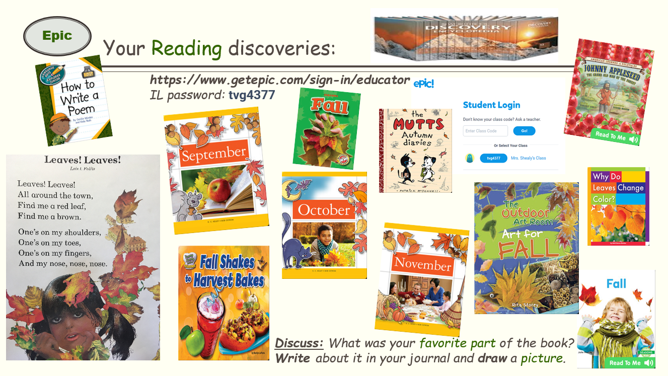 Reading Investigations: Seasonal Poetry – Menu: